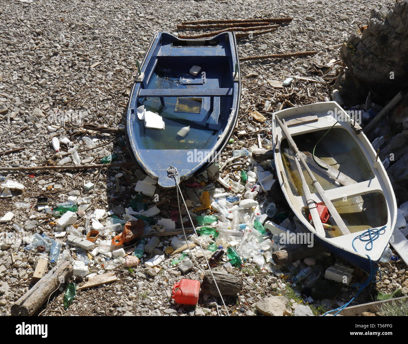Plastic pollution in the Mediterranean Stock Photo - Alamy