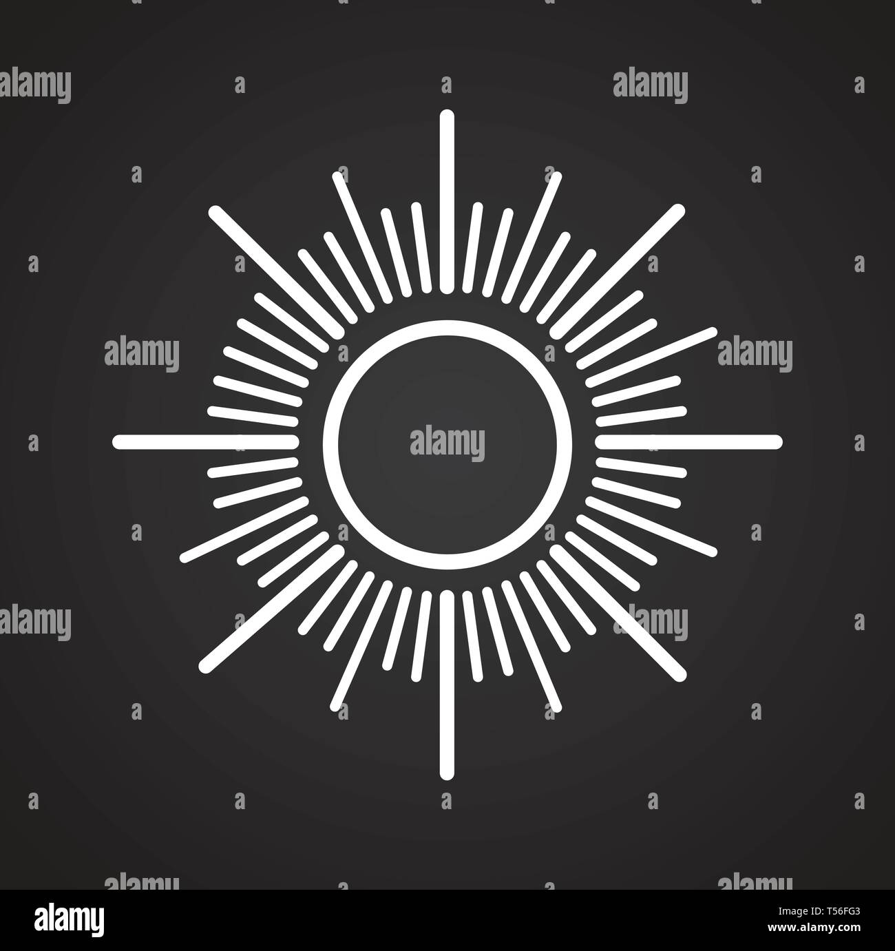 Sun icon on background for graphic and web design. Simple vector sign ...