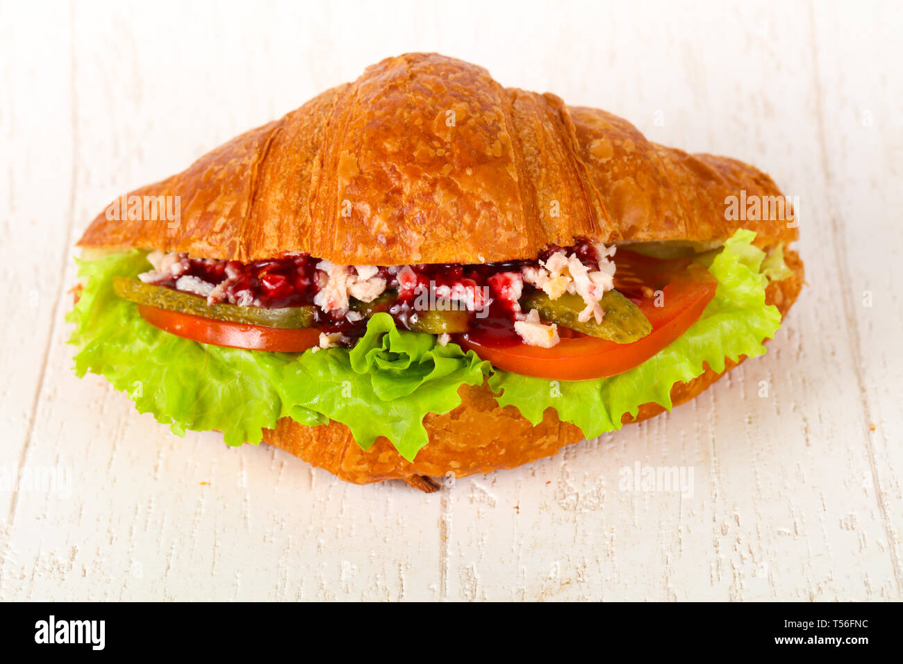 Croissant with minced meat Stock Photo - Alamy