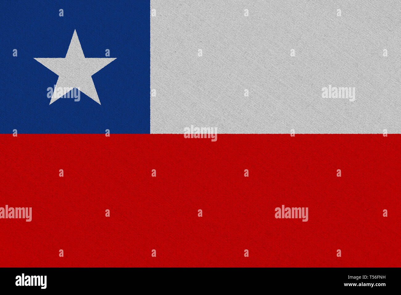 Chile fabric flag. Patriotic background. National flag of Chile Stock ...