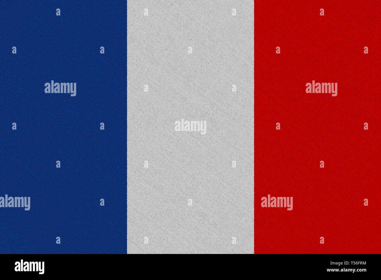 France fabric flag. Patriotic background. National flag of France Stock ...