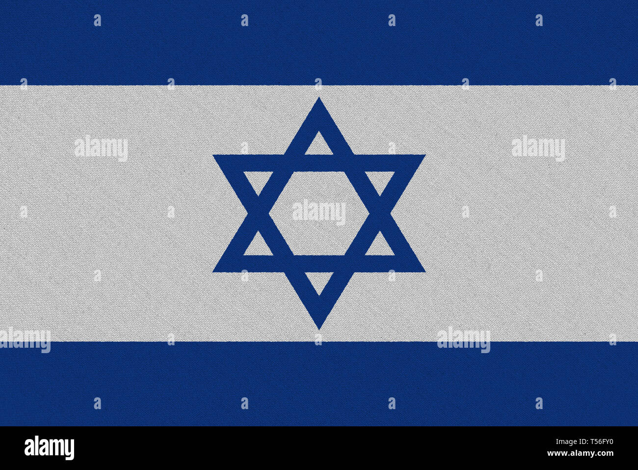 Israel fabric flag. Patriotic background. National flag of Israel Stock ...