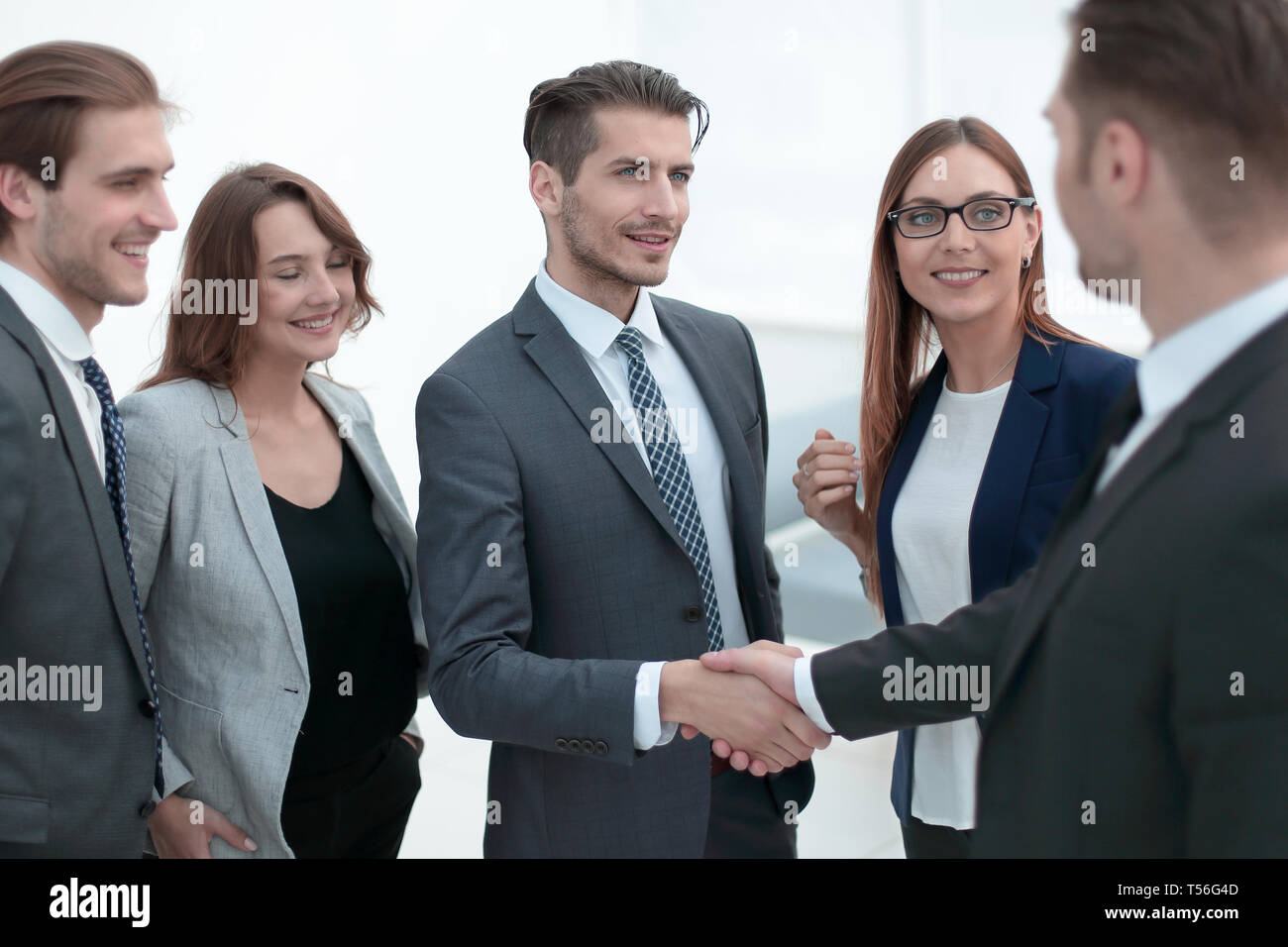 Business partner in a modern office building Stock Photo - Alamy
