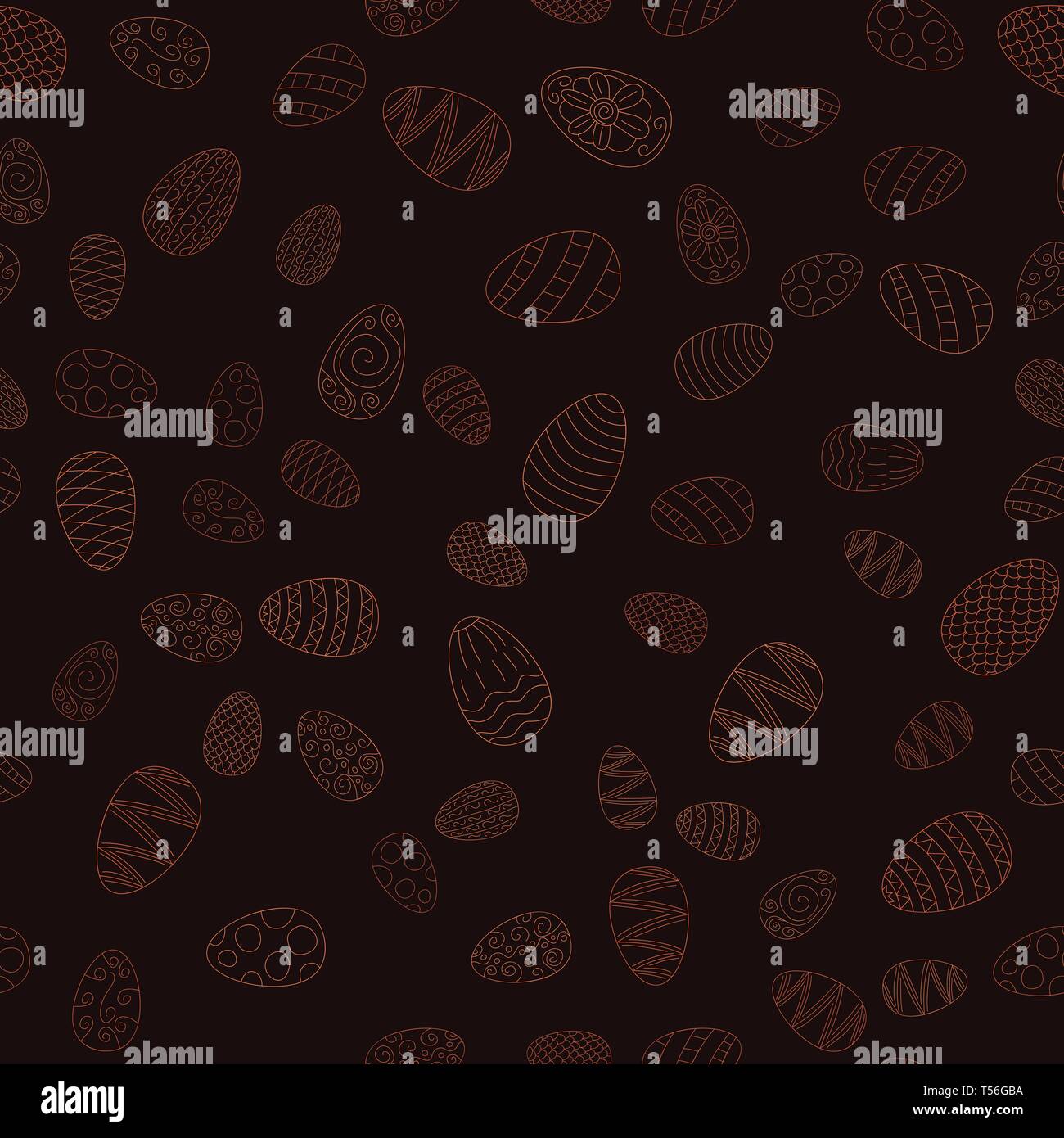 doodle vector easter eggs chaotic seamless pattern Stock Vector Image & Art - Alamy