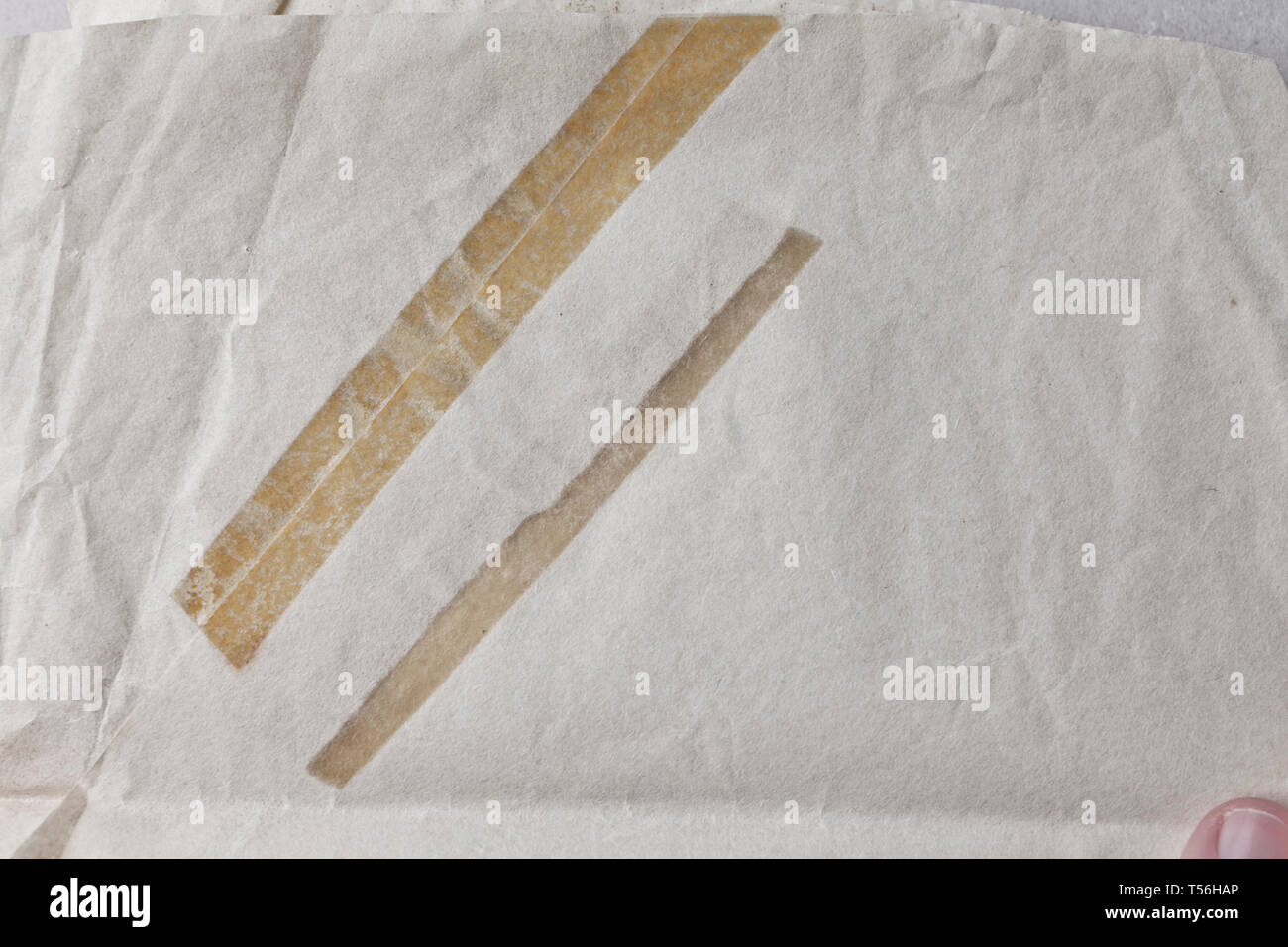 Old abstract paper textured backgrounds with old yellow tape Stock ...