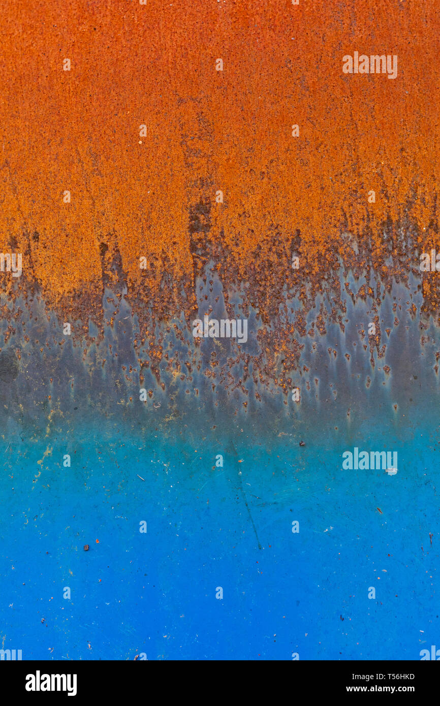 Rusty textured blue paint background Stock Photo - Alamy