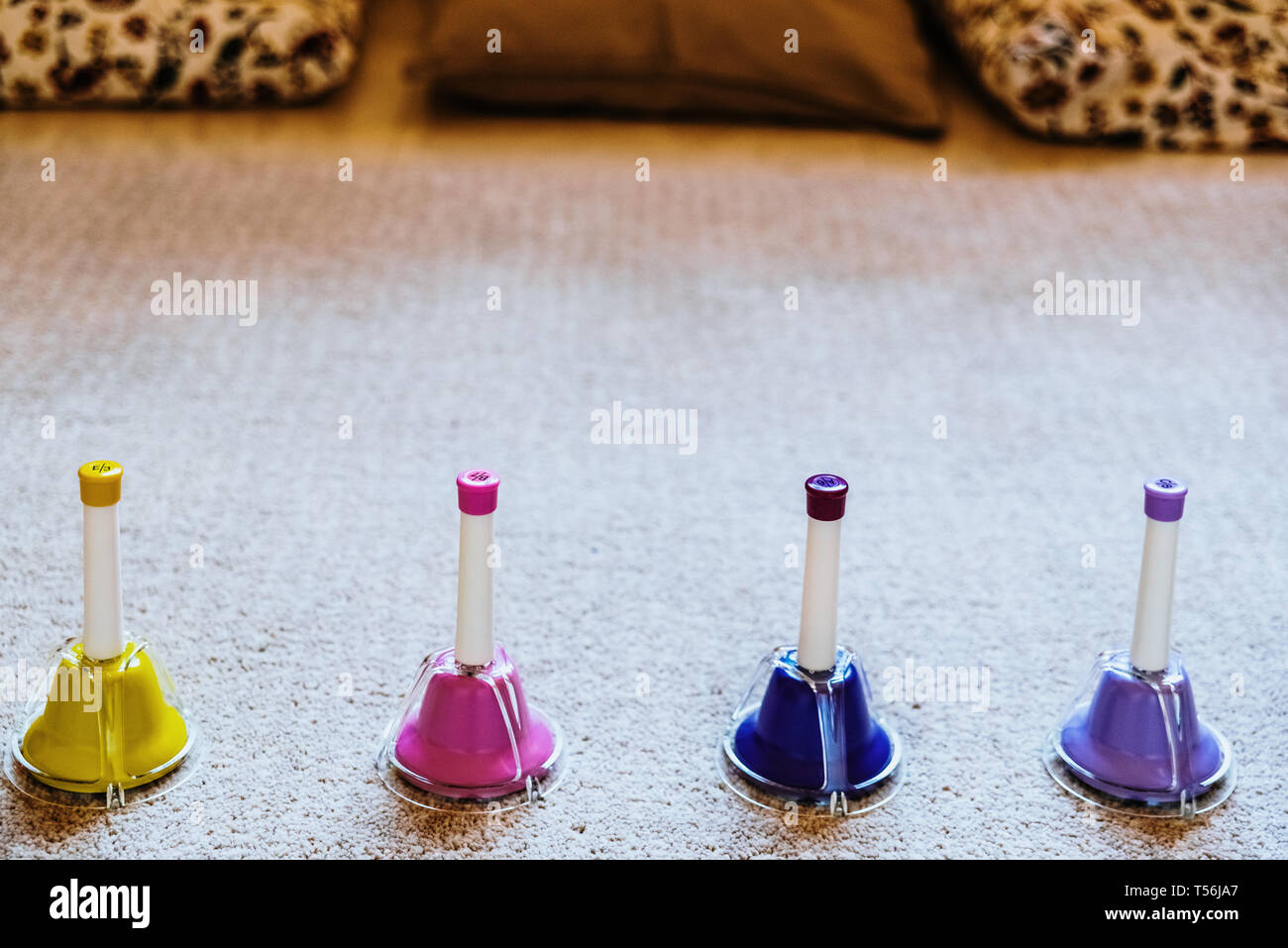 Bells of musical colors Stock Photo - Alamy