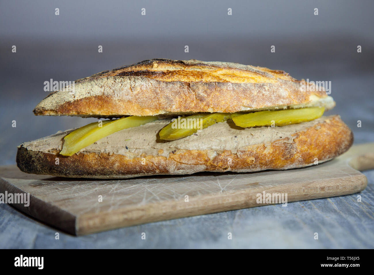 French baguette paté hi-res stock photography and images - Alamy