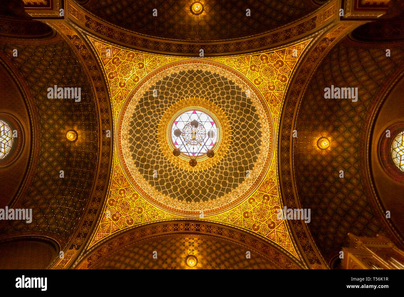 Ceiling of thee Spanish Synagogue in Prague Stock Photo - Alamy
