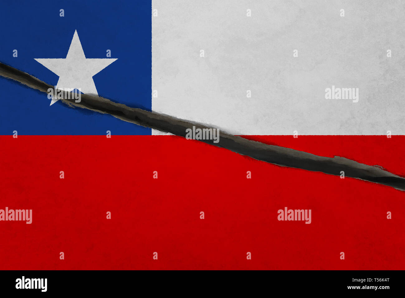 Chile flag cracked. Patriotic background. National flag of Chile Stock ...