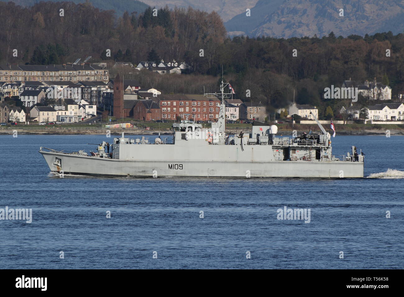 HMS Bangor (M109), a Sandown-class minehunter operated by the Royal ...