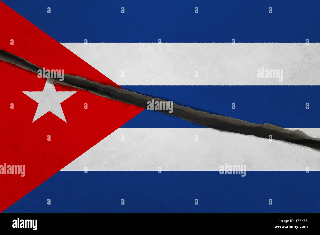 Cuba flag cracked. Patriotic background. National flag of Cuba Stock ...