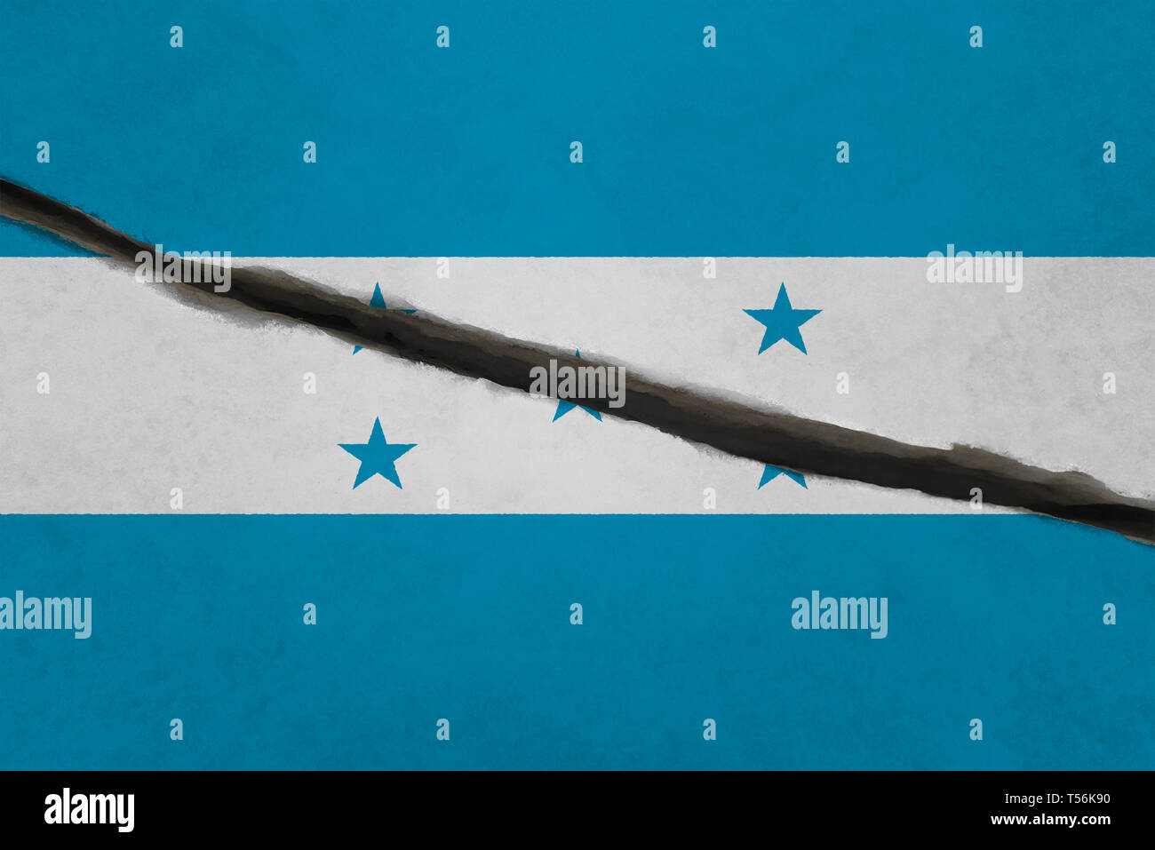 Honduras flag cracked. Patriotic background. National flag of Honduras ...