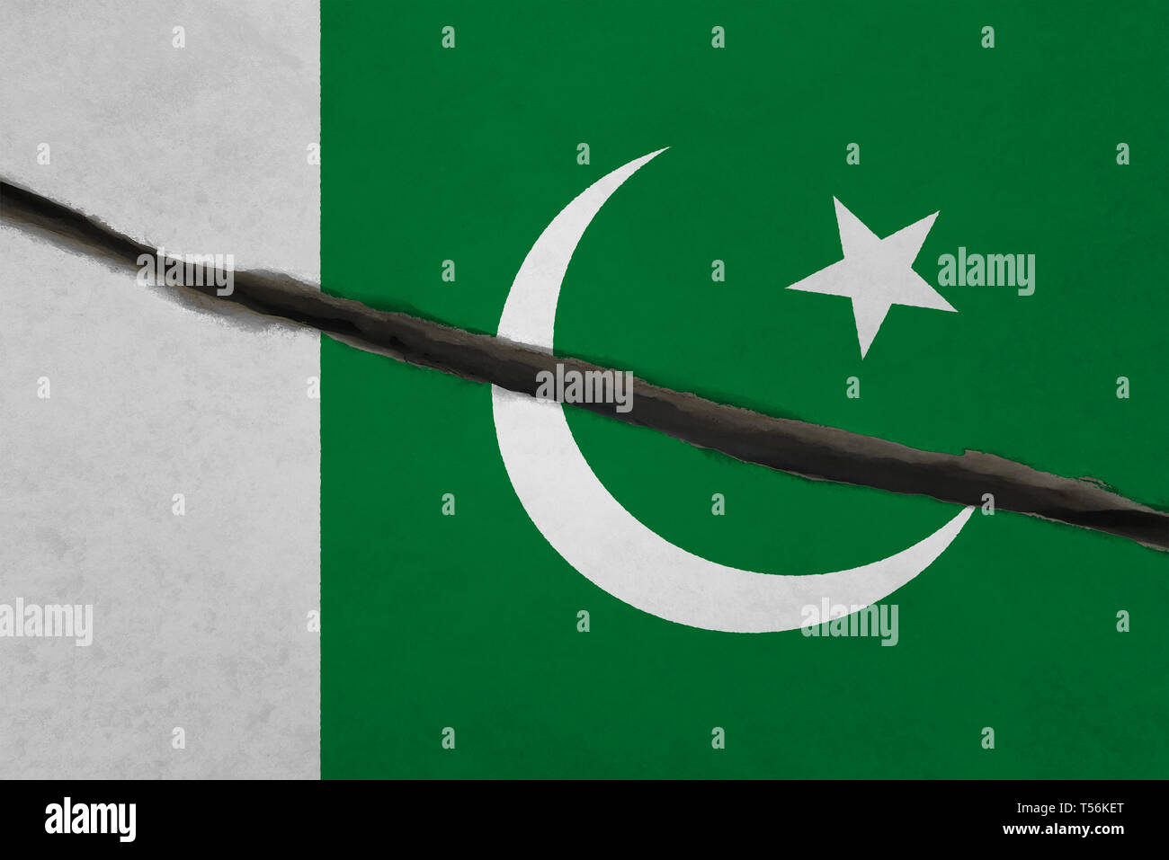 Pakistan flag cracked. Patriotic background. National flag of Pakistan ...