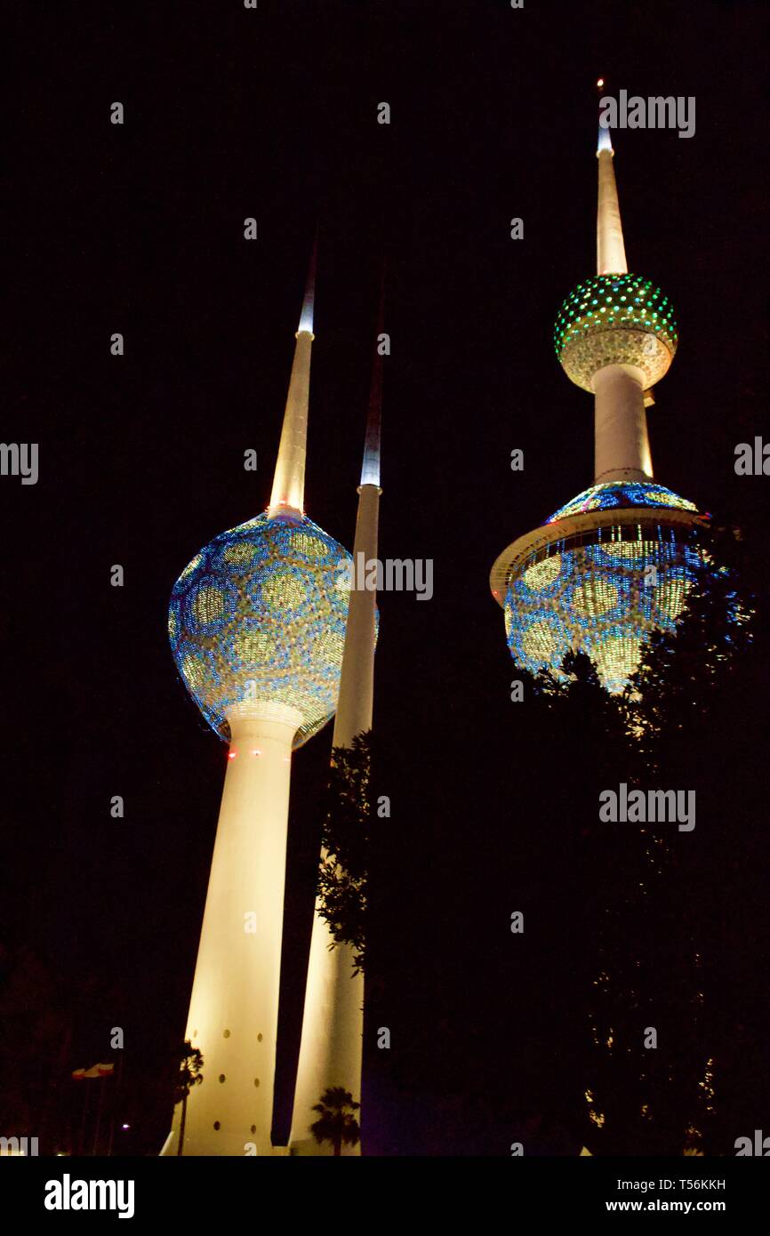 kuwait light tower and seaside view Stock Photo - Alamy