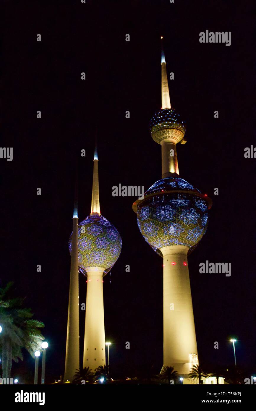 Kuwait view during night time hi-res stock photography and images - Alamy