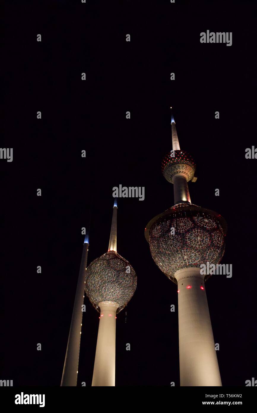 kuwait light tower and seaside view Stock Photo - Alamy