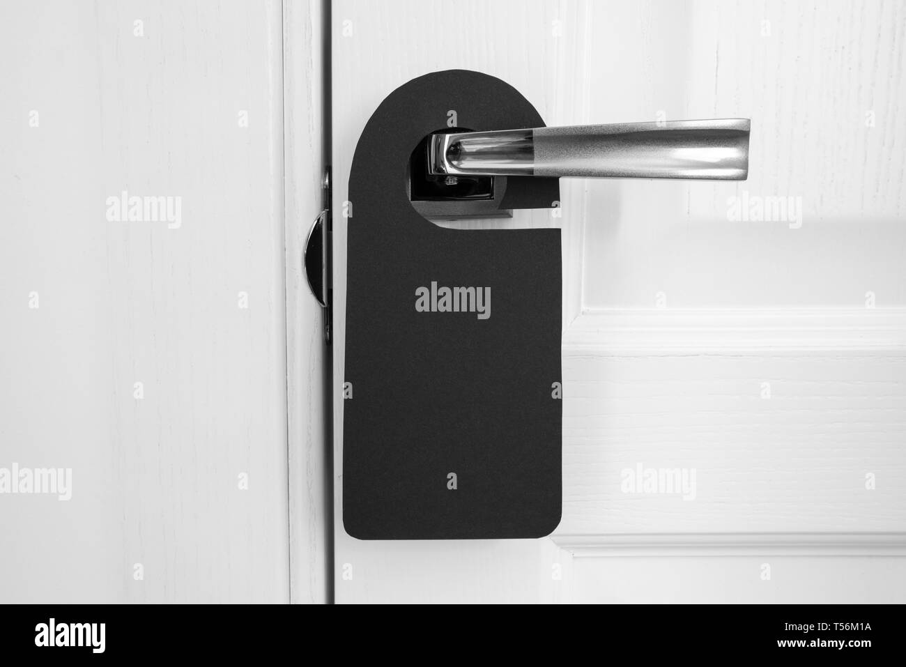 Empty label door handle Black and White Stock Photos & Images - Alamy