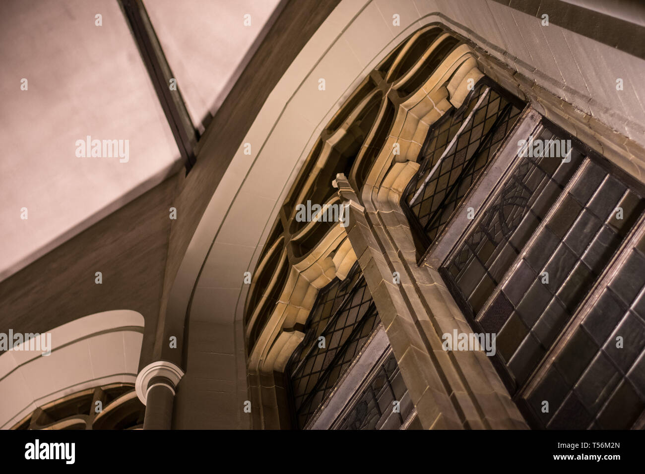 Interior window design in a large library institution Stock Photo - Alamy