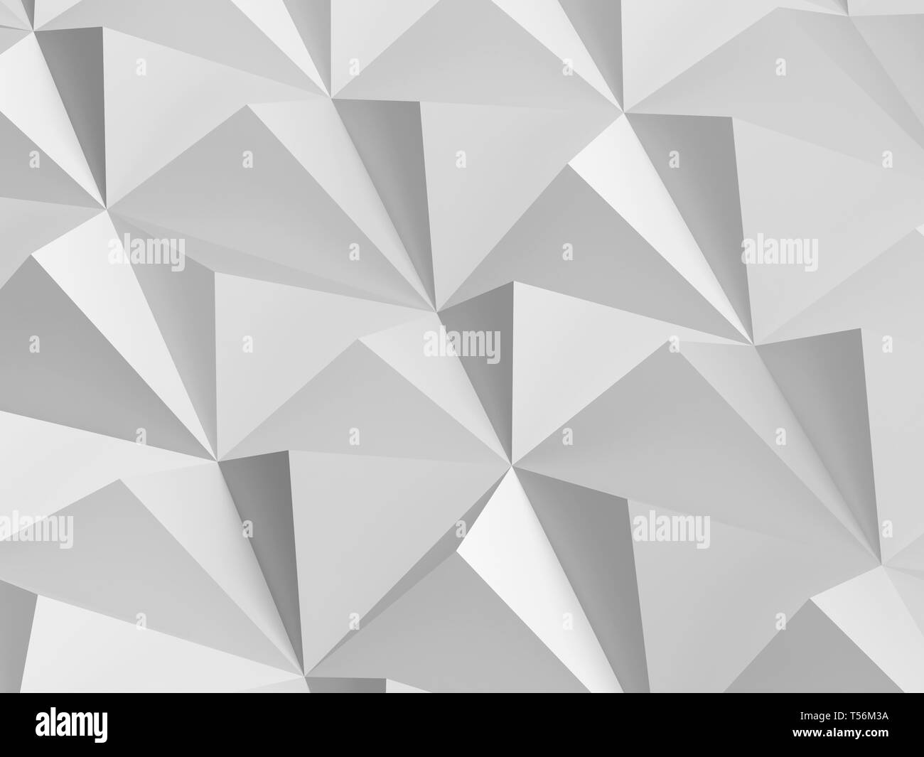 White digital polygonal pattern. Abstract low-poly cg background ...