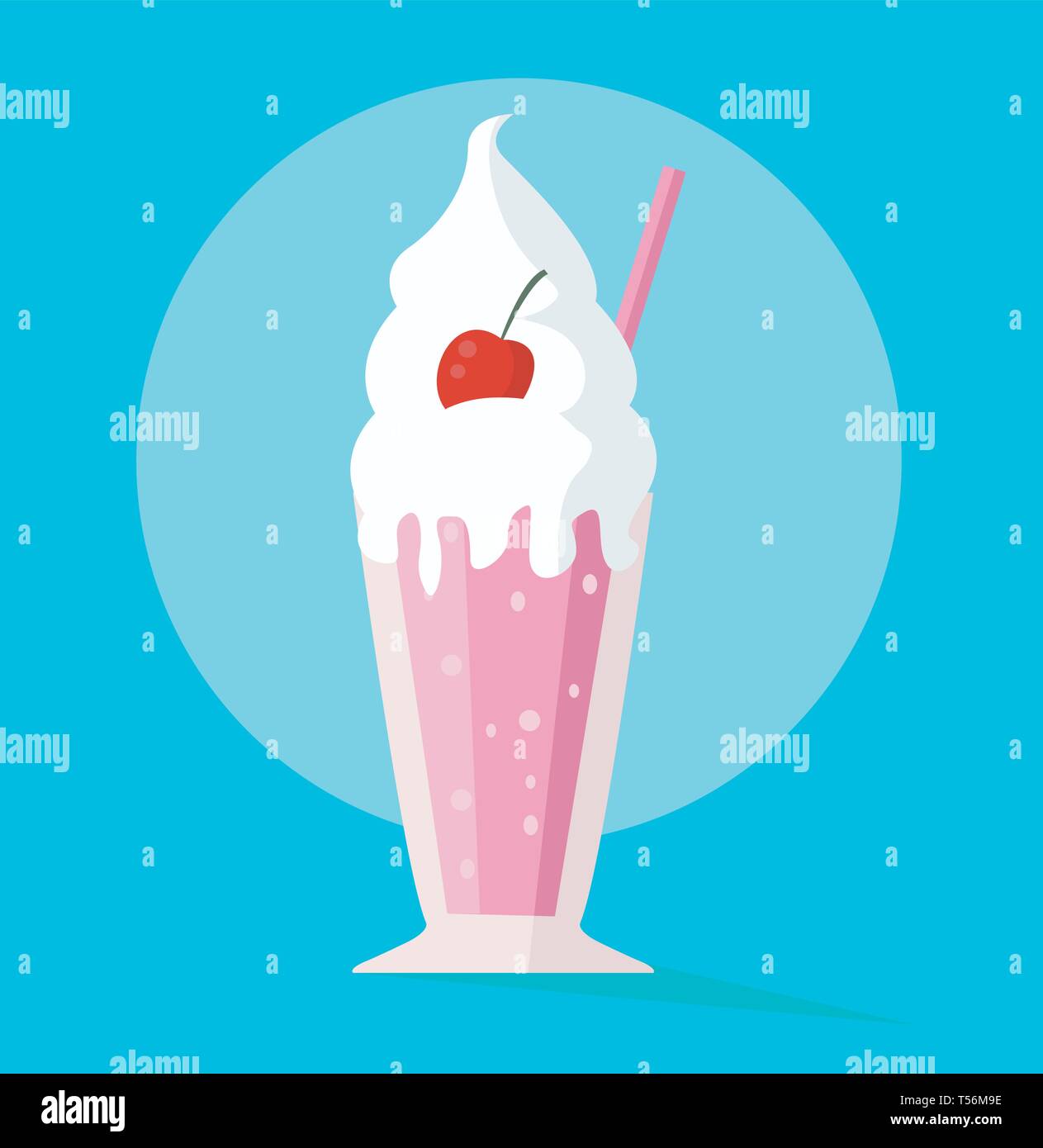 Cherry Vanilla Shake Stock Vector Images - Alamy