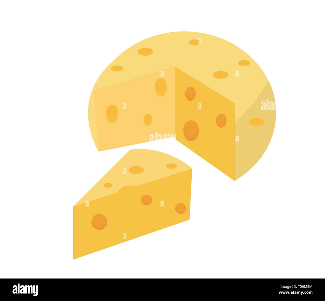 cheese vector illustration on white Stock Vector Image & Art - Alamy