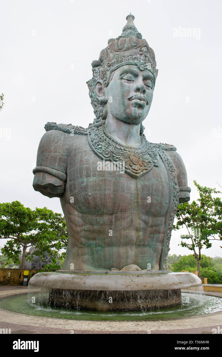 A statue of Vishnu (Wisnu) at the Garuda Wisnu Kencana (GWK) Cultural Park in Bali, Indonesia ...