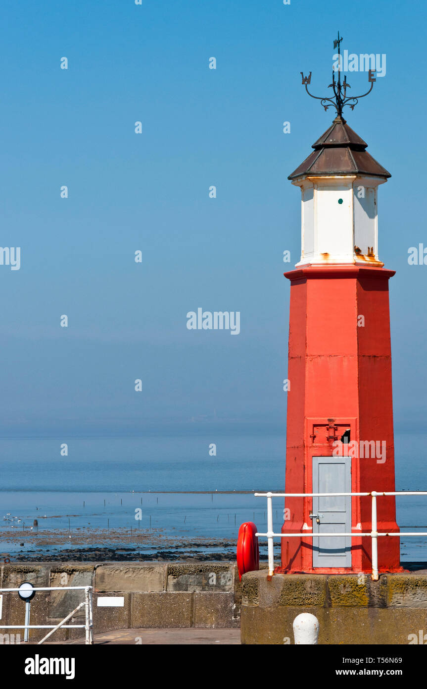 Harbour and lighthouse, Watchet, Somerset, South West England Stock ...
