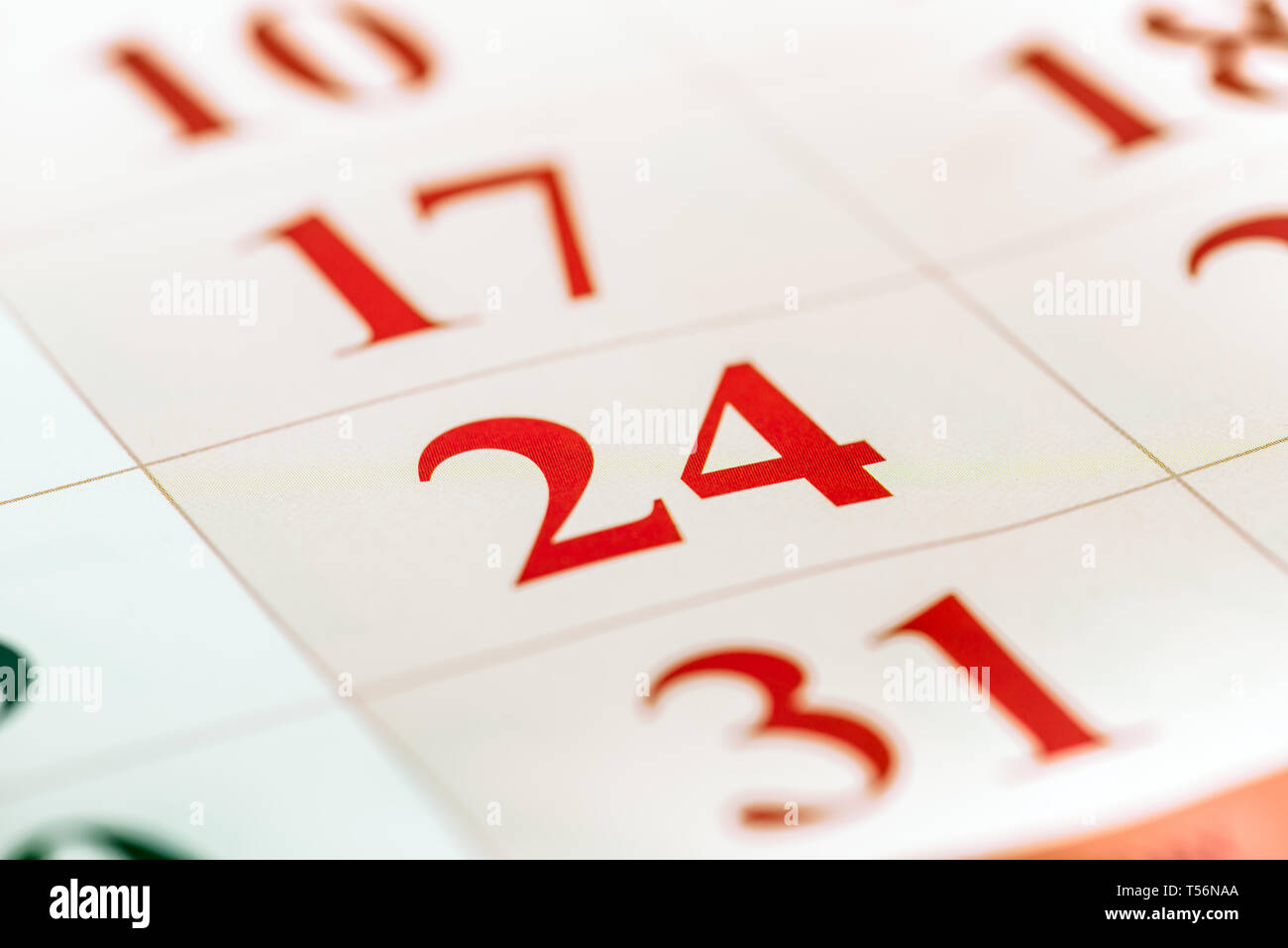 Number in the calendar hi-res stock photography and images - Alamy
