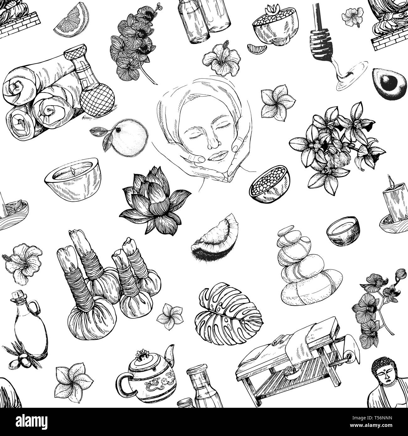 Spa themed background Stock Vector Images - Alamy