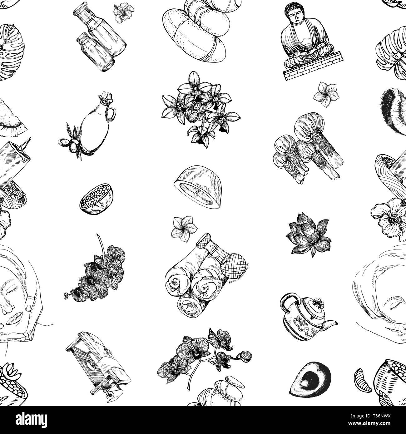 Spa themed background Stock Vector Images - Alamy