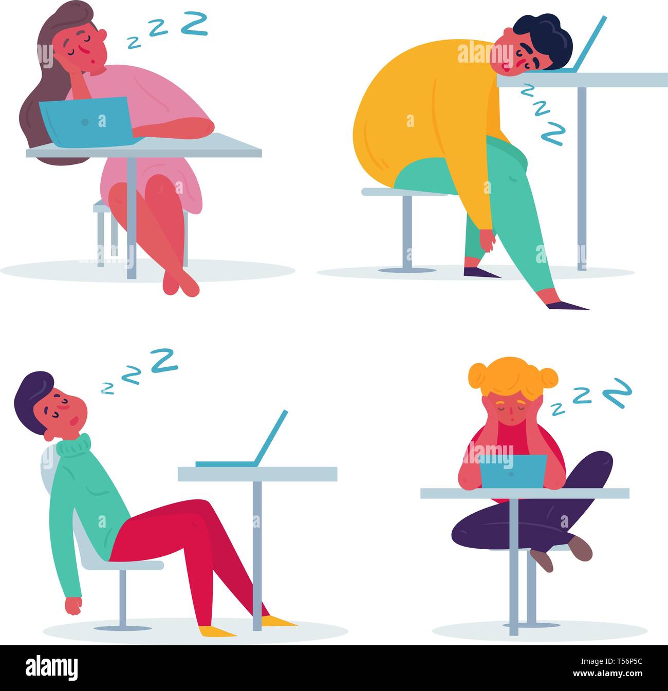 Bored office man Stock Vector Images - Alamy