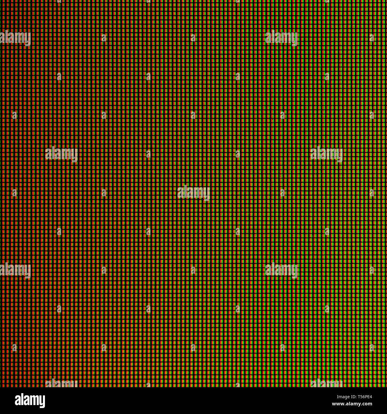 LED lights from LED computer monitor screen display panel for graphic ...