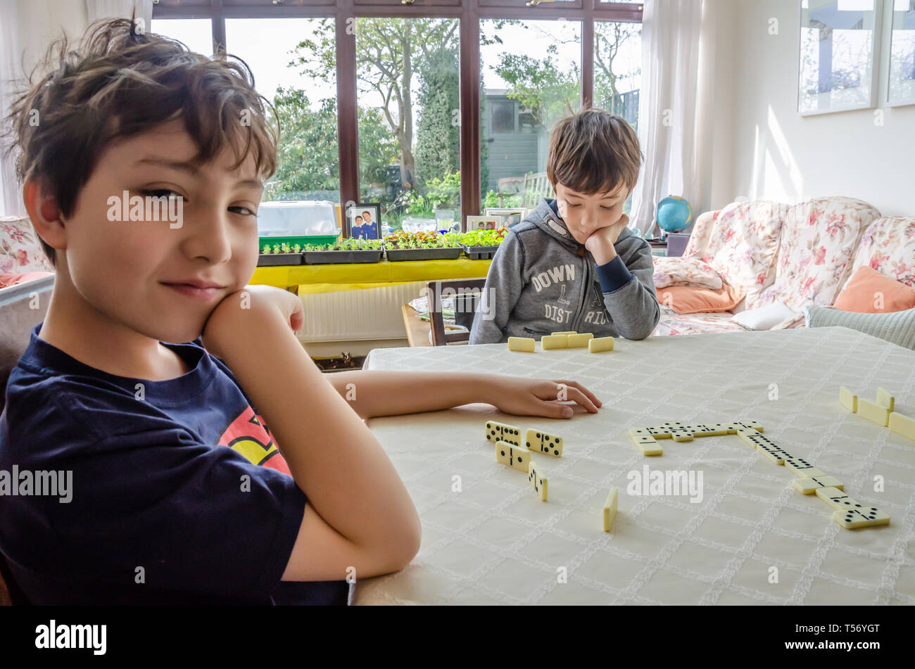 Children playing game table hi-res stock photography and images - Alamy