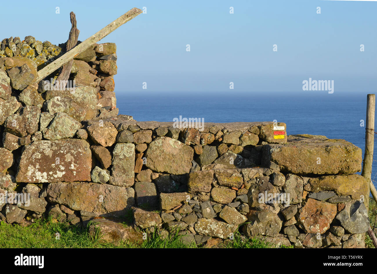 Signs for the Santa Maria short- and long distance walking trail Stock ...