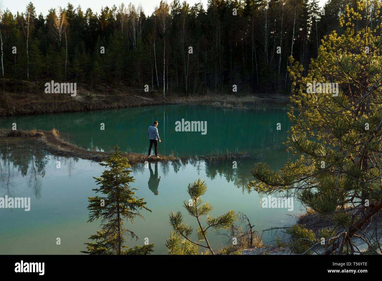Beautiful turquoise lake in Latvia - Meditirenian style colors in ...