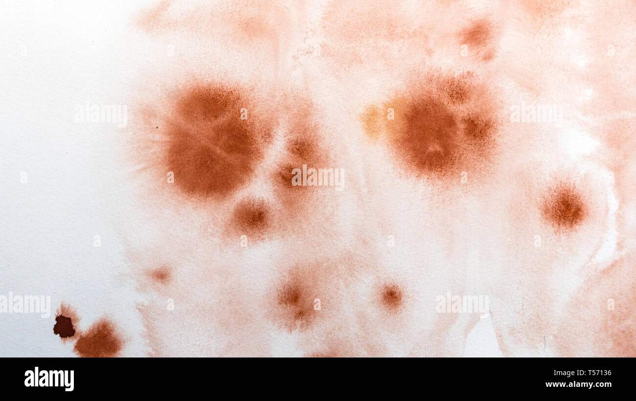 Abstract red-rusty watercolor background. Splashes and strokes. High ...