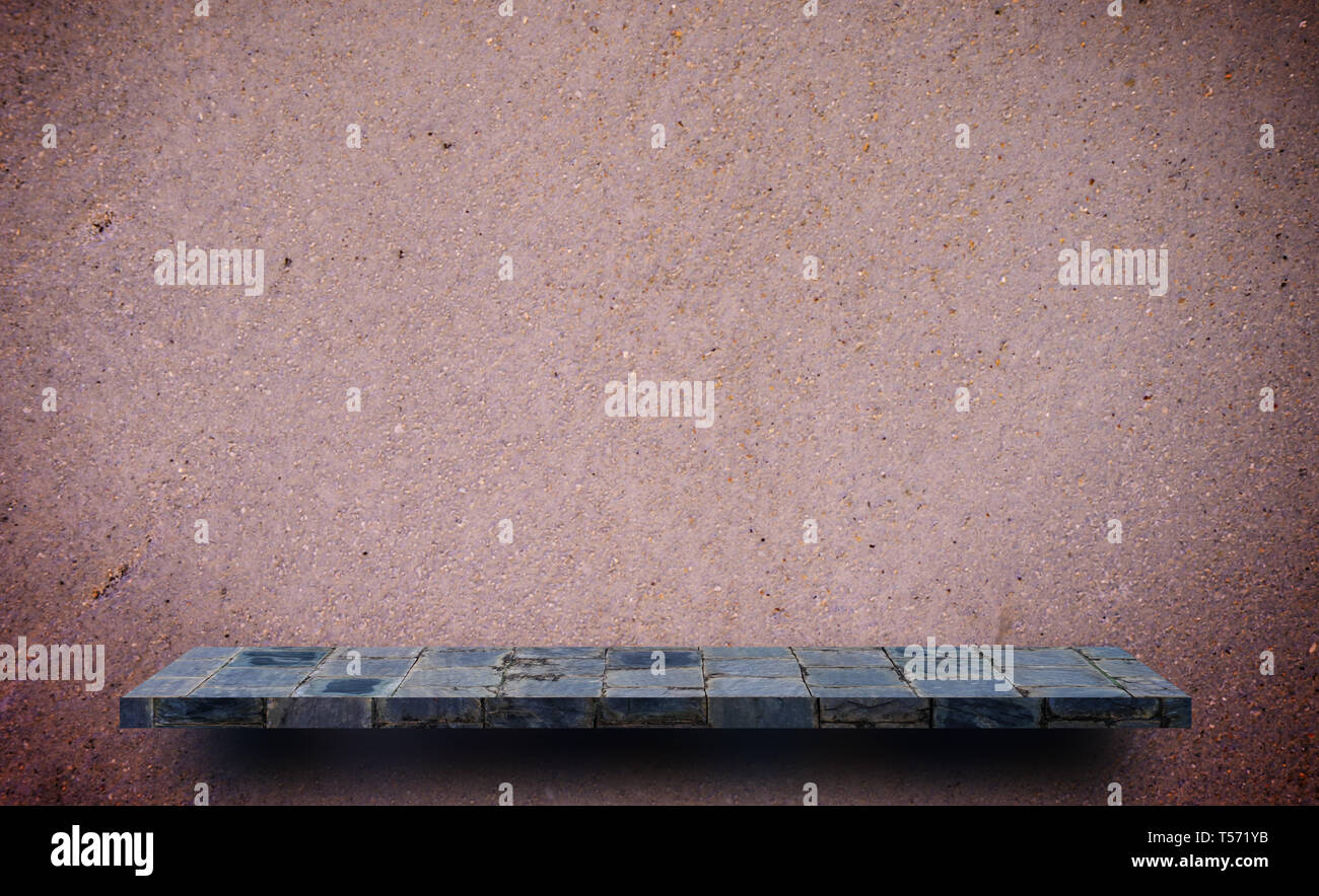Dark stone shelf background hi-res stock photography and images - Alamy