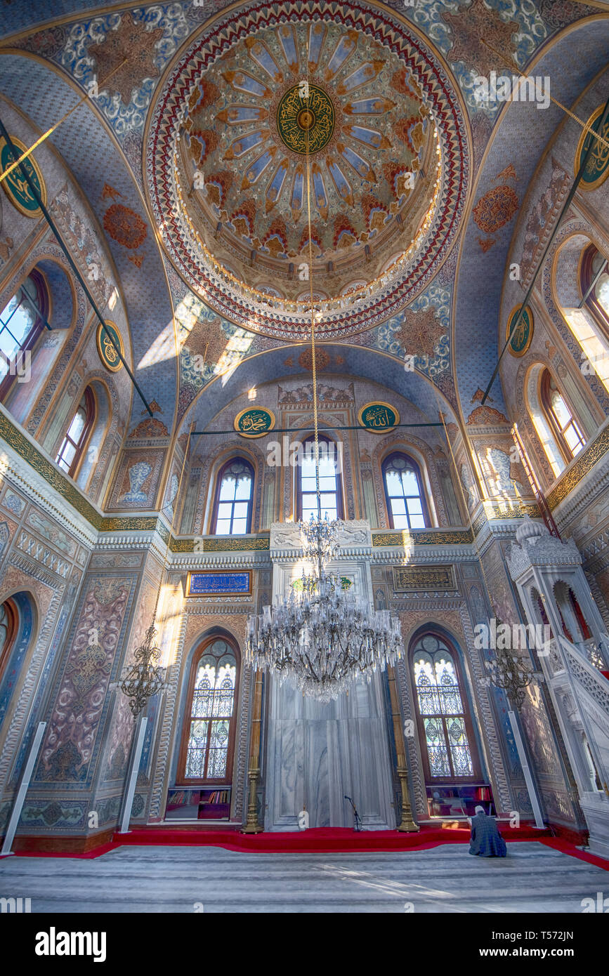Istanbul, Turkey. Interior of Pertevniyal Valide Sultan Mosque (Aksaray ...
