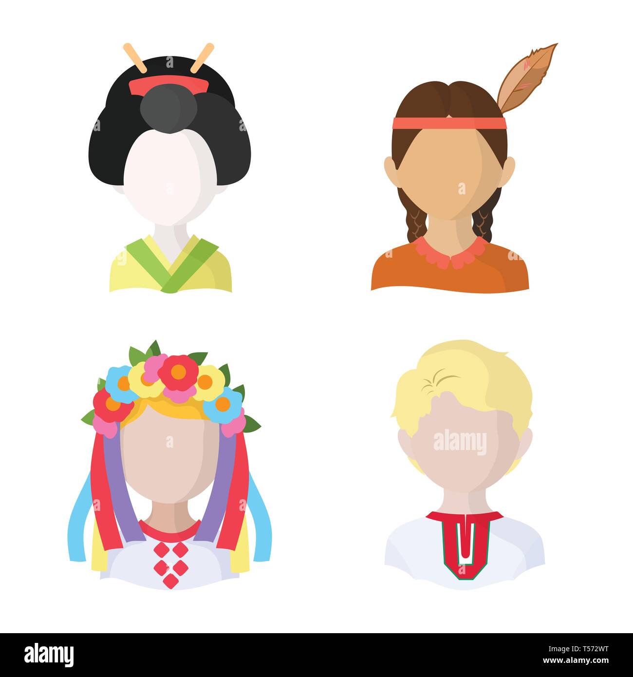 Vector illustration of nation and race logo. Collection of nation and ...