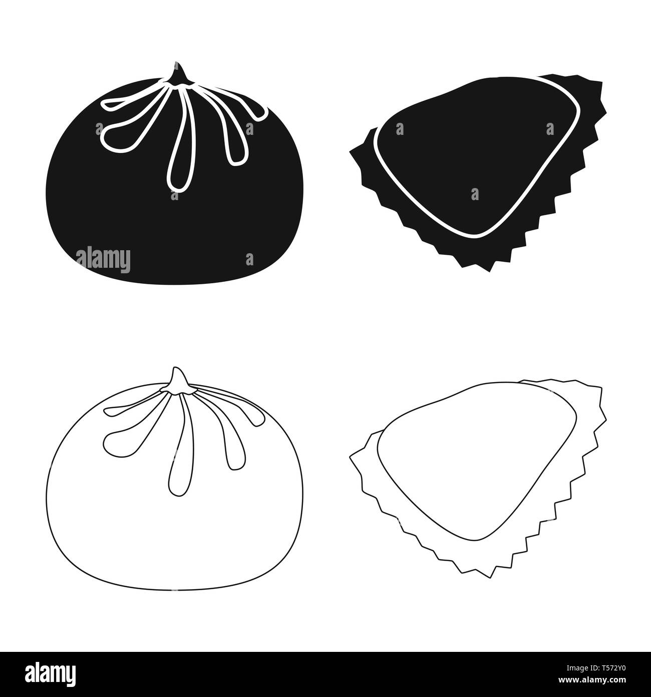 Vector illustration of products and cooking icon. Collection of ...