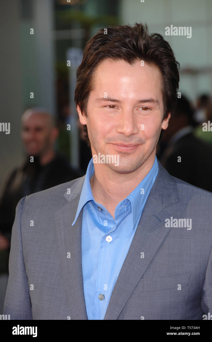 LOS ANGELES, CA. June 13, 2006: Actor KEANU REEVES at the world ...