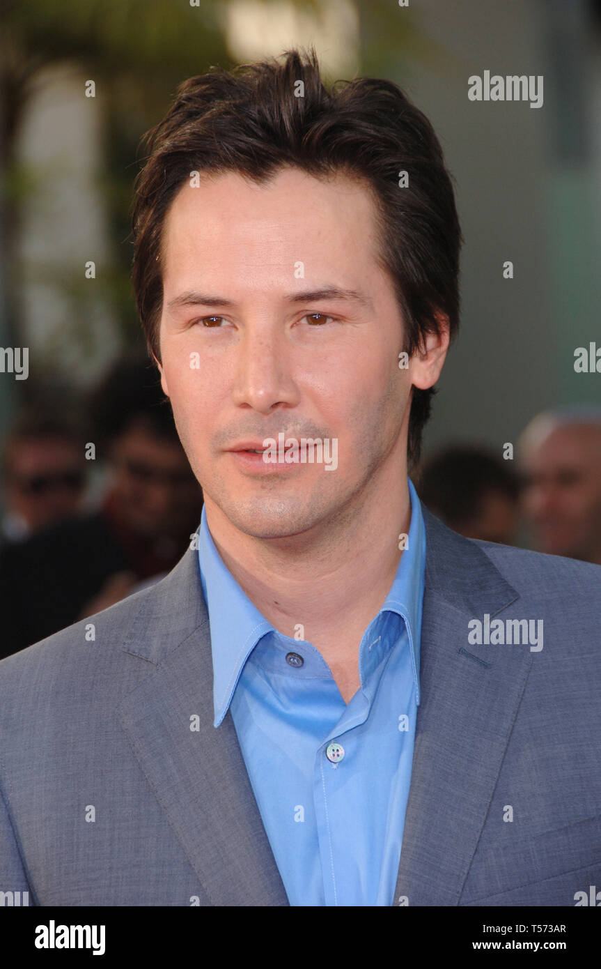 LOS ANGELES, CA. June 13, 2006: Actor KEANU REEVES at the world ...