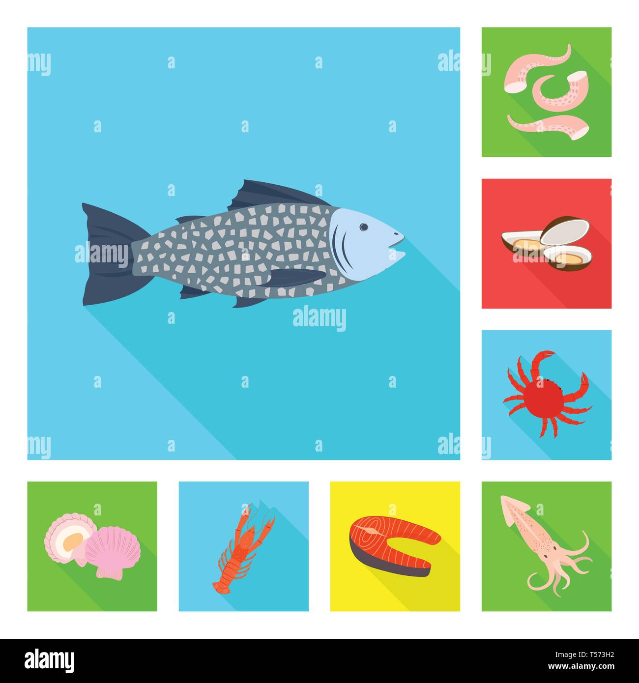 salmon,octopus,mussel,crab,jellyfish,lobster,fish,squid,jelly,shell ...