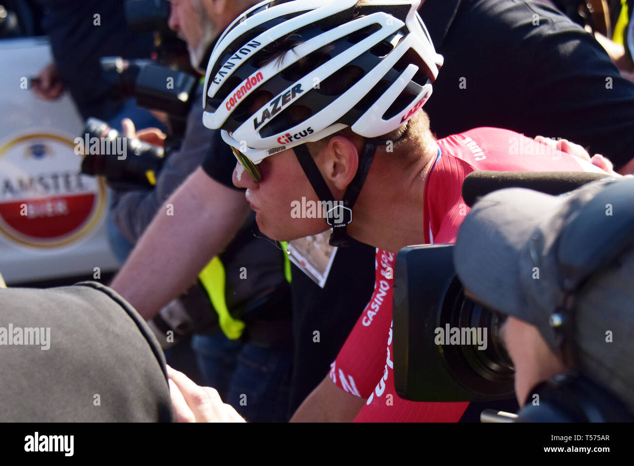 VALKENBURG, 21-04-2019, Valkenburg, Mathieu van der Poel, during the ...