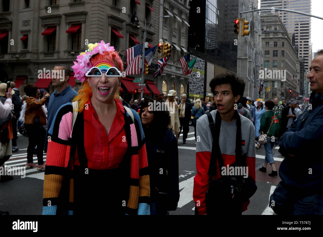 New York City, New York, USA. 21st Apr, 2019. The annual holiday parade ...