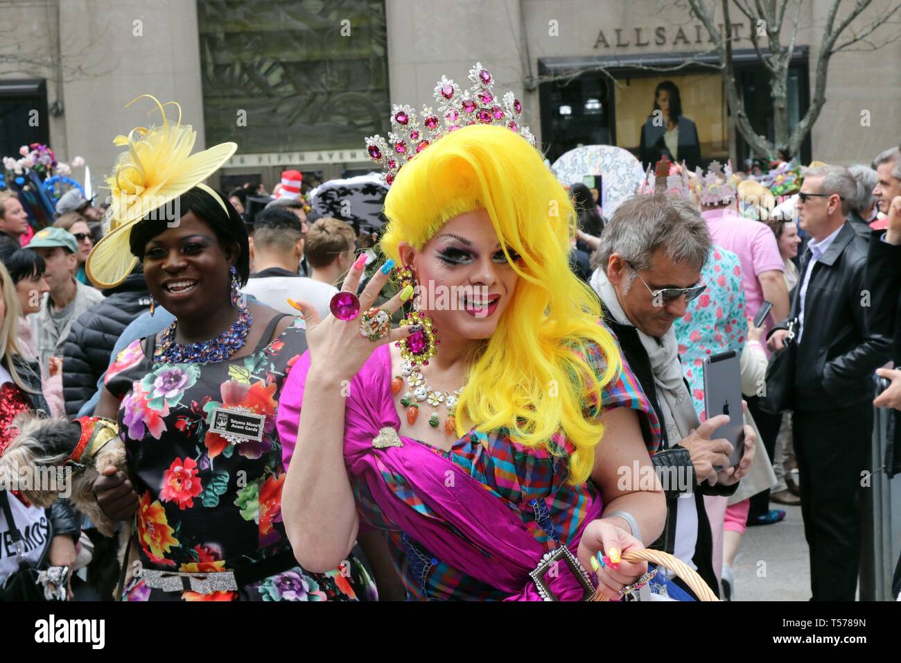 New York City, New York, USA. 21st Apr, 2019. The annual holiday parade ...