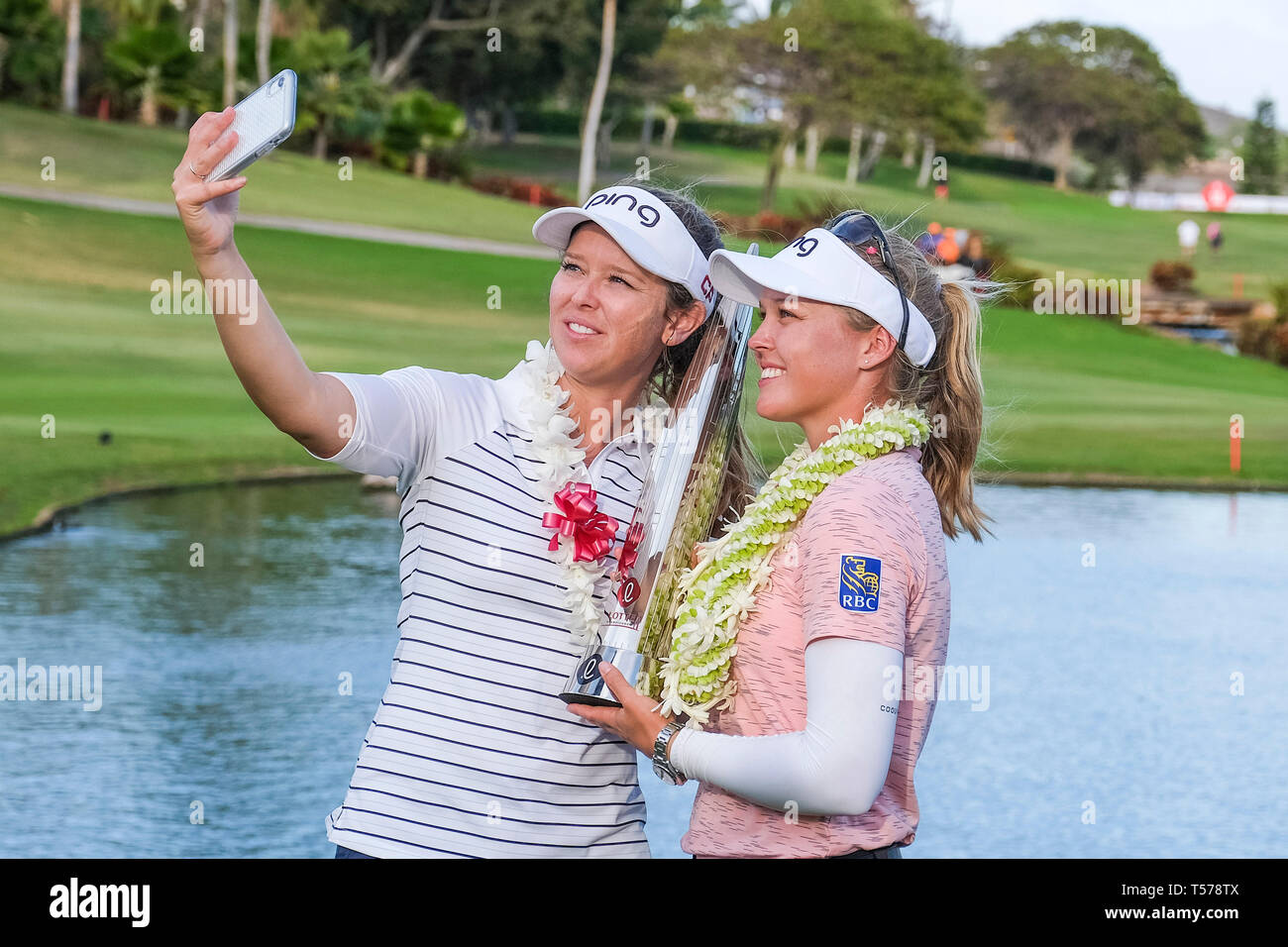 April 20, 2019 - Brittany Henderson (left) and Brooke Henderson (right ...