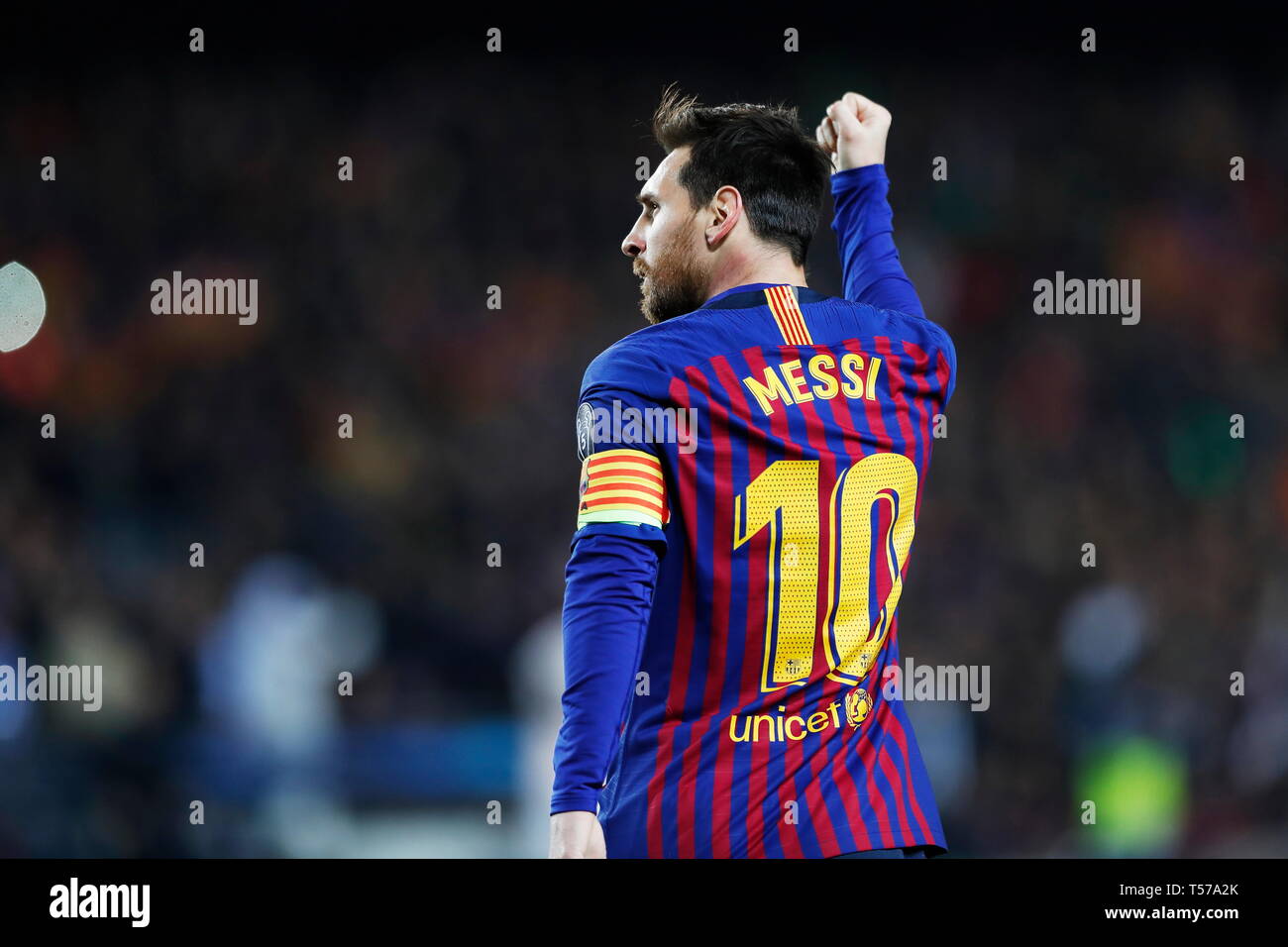 Barcelona, Spain. 16th Apr, 2019. Lionel Messi (Barcelona) Football ...