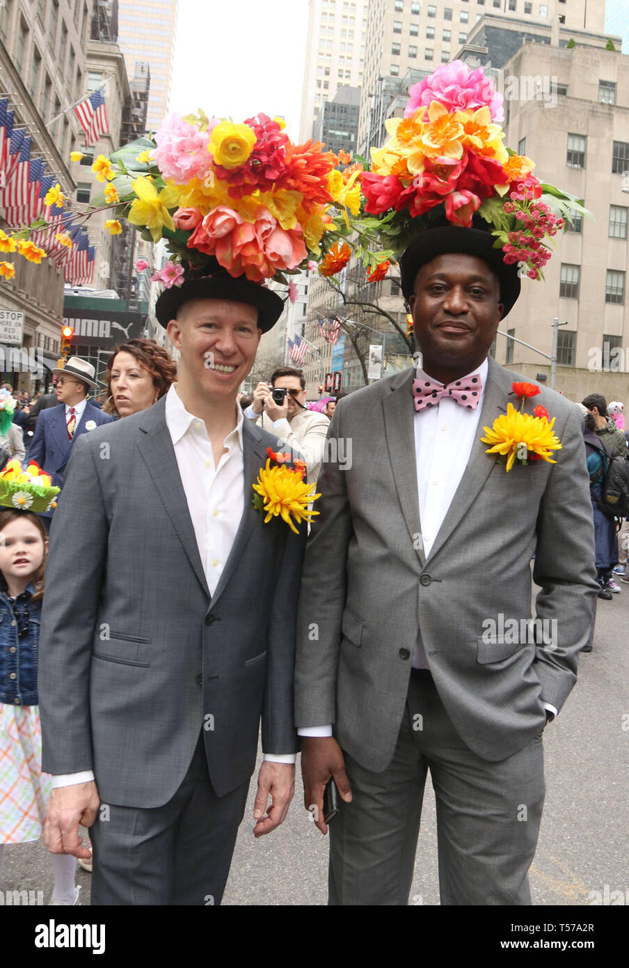 April 21, 2019 - New York City, New York, U.S. - Parade goers wear ...